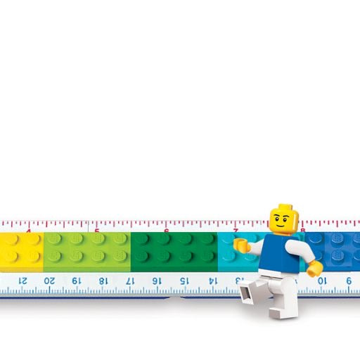 LEGO 2.0 Convertible Ruler with Minifigure – Rainbows & Dragons